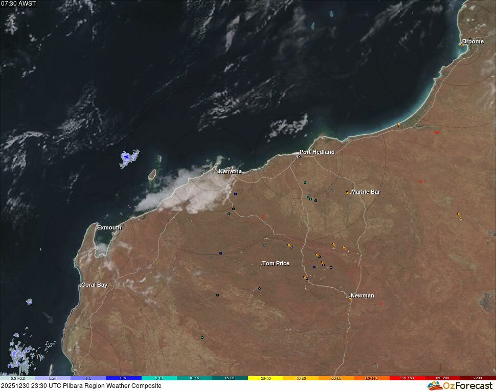 Oz Forecast - Pilbara Region Weather Radar, Satellite, Bushfires and ...